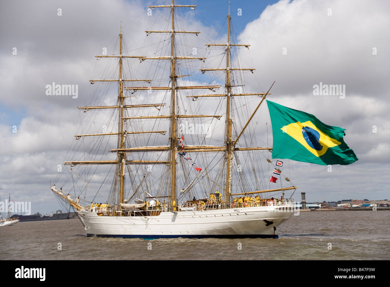 Brazilian sailing ship the Cisne Branco at the Tall Ships race in ...