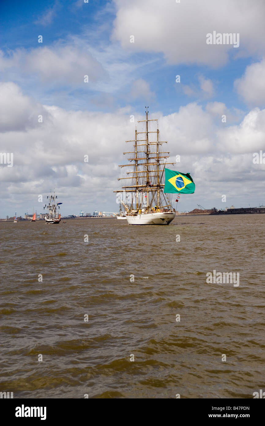 Brazilian sailing ship the Cisne Branco at the Tall Ships race in ...