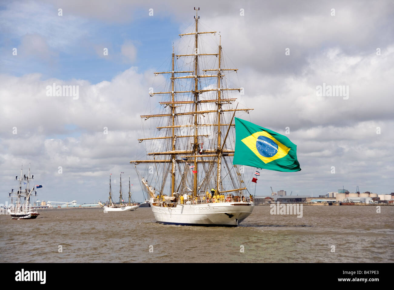 Brazilian sailing ship the Cisne Branco at the Tall Ships race in ...