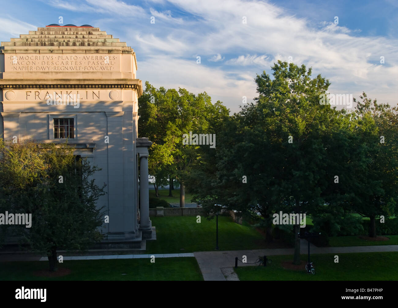 The end of Building 4 with Benjamin Franklin s name prominently ...