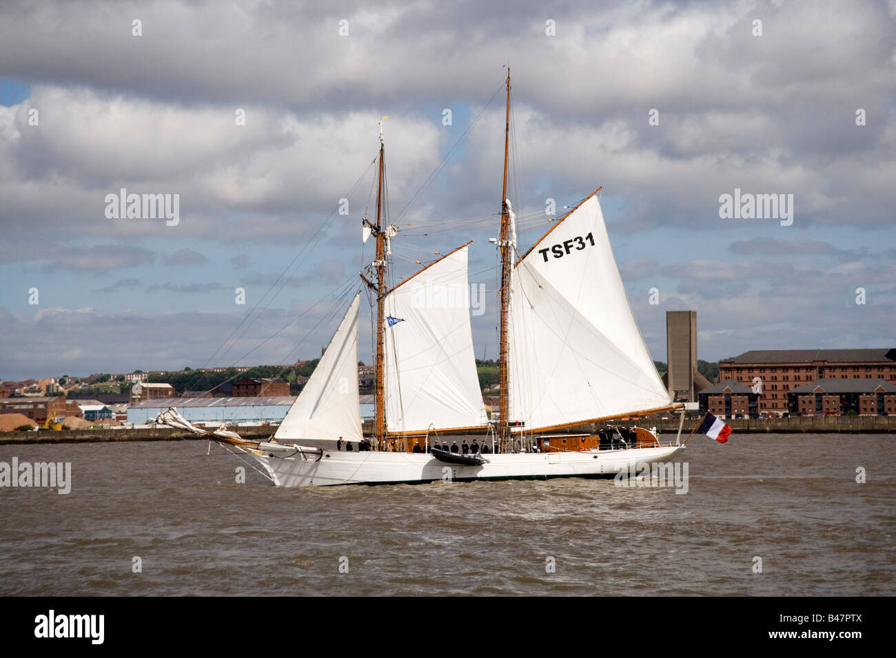 French sailing ship the Etoile at the Tall Ships race in Liverpool July ...