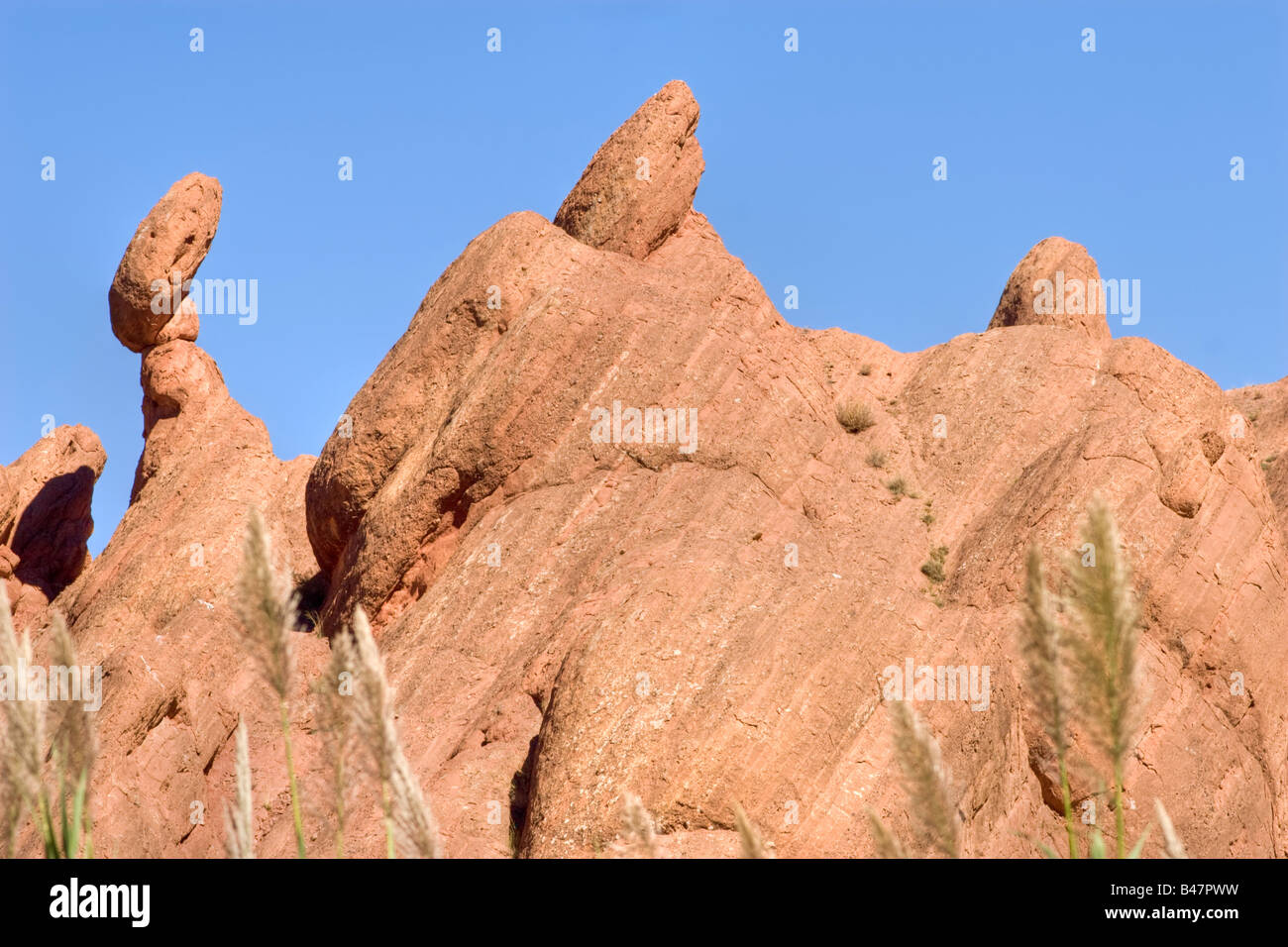 curious raised boulders in morocco mountain dades valley morocco Stock ...