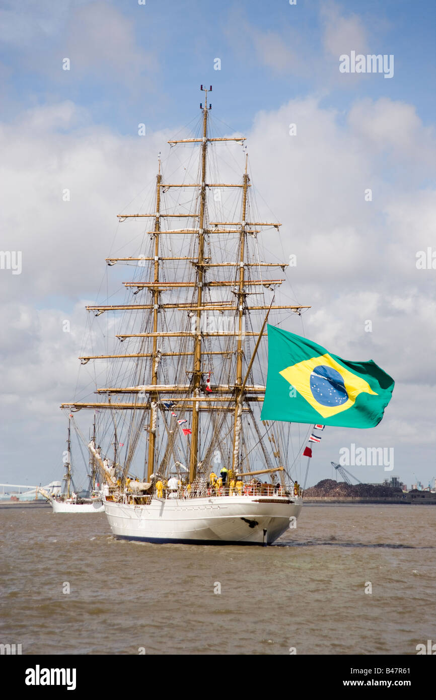 Brazilian sailing ship the Cisne Branco at the Tall Ships race in ...