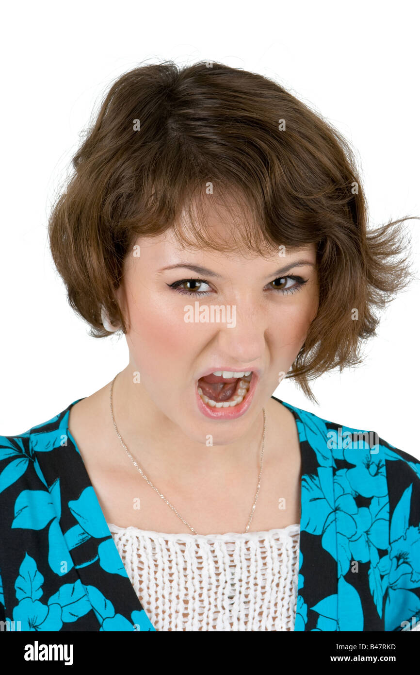 Young angry girl Stock Photo - Alamy