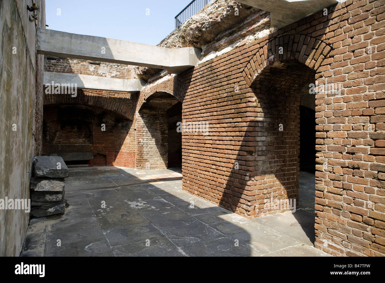 underground area of artillery battery at Fort Taylor, Key West Florida ...