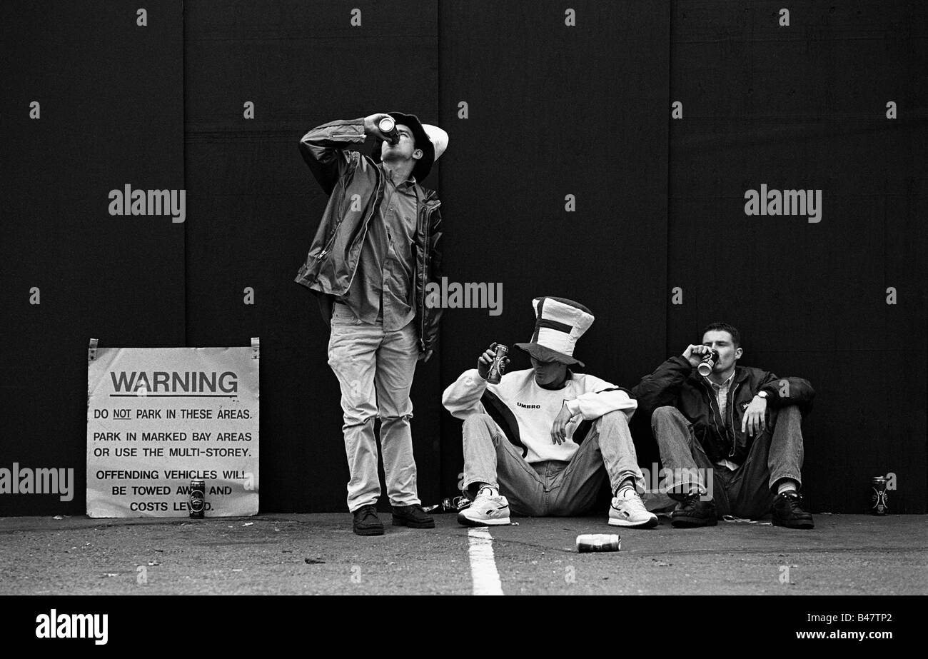 England fans drinking beer outside Wembley Stadium before a European ...