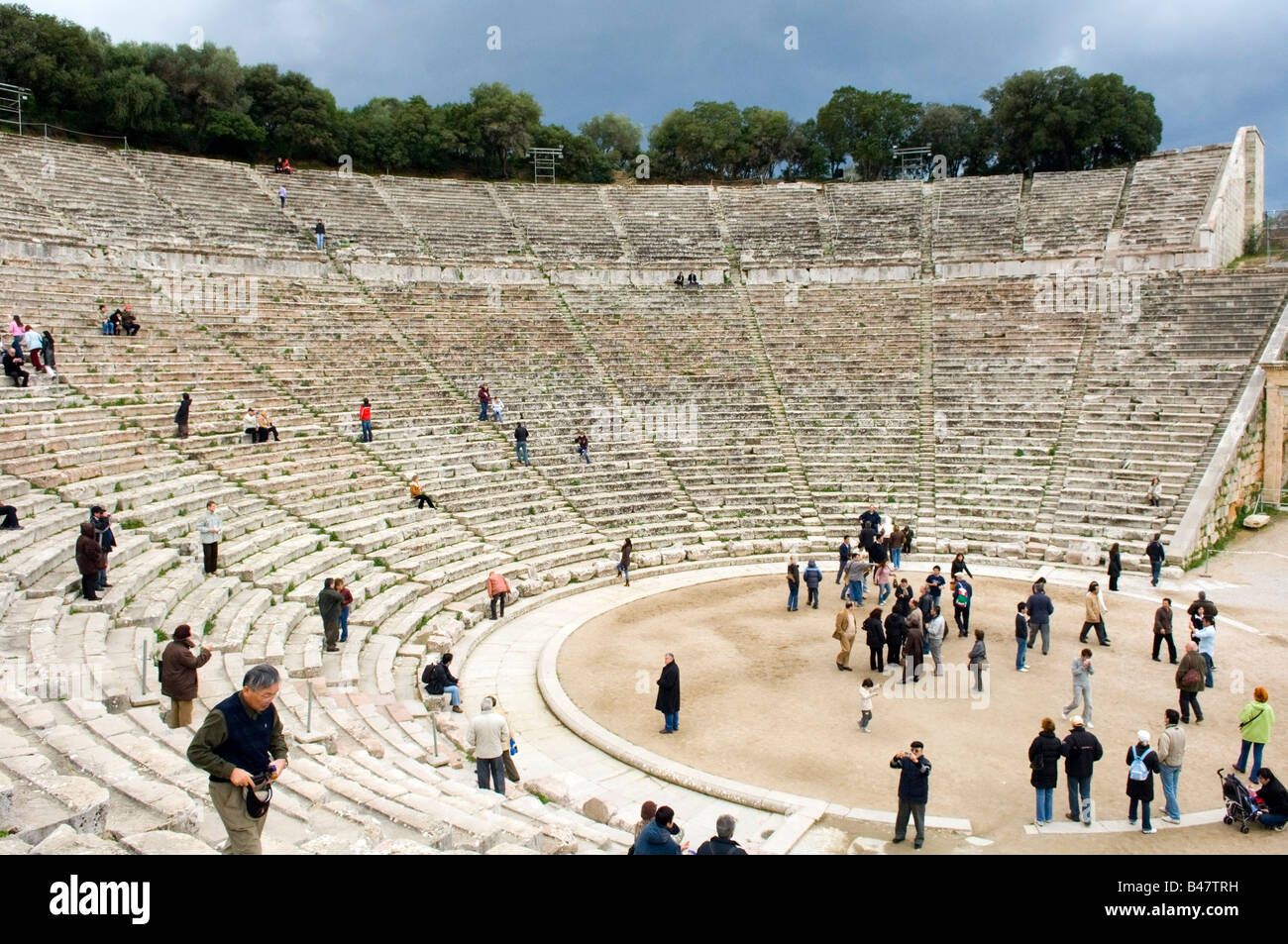 The amphitheatre at Epidaurus, Greece Stock Photo - Alamy