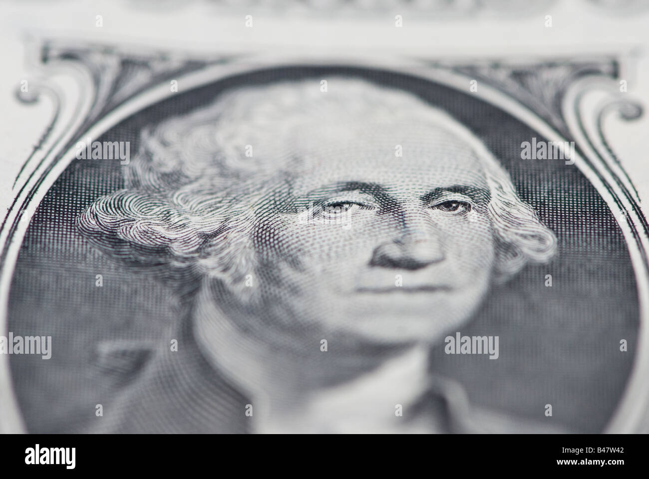 George Washington portrait on a dollar bill Stock Photo - Alamy