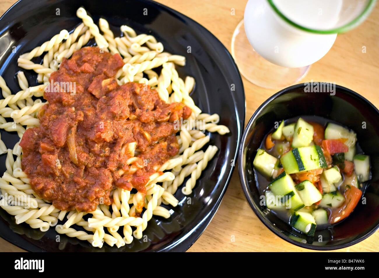 A delicious homemade Italian meal Gemelli pasta with fresh homemade ...