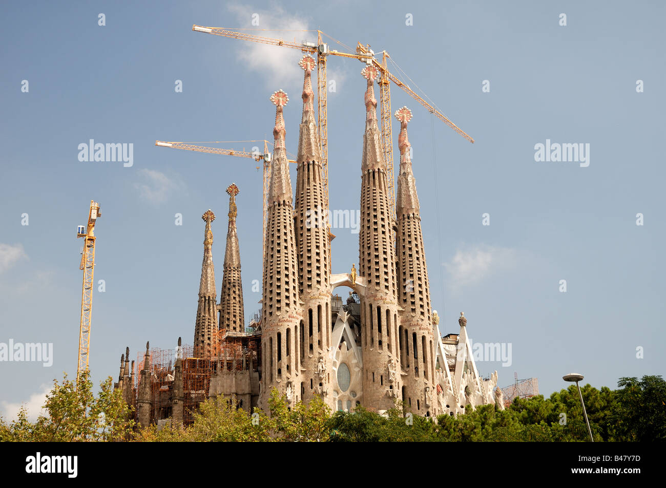 Famous landmark of Barcelona Antoni Gaudis Sagrada Familia, Spain ...