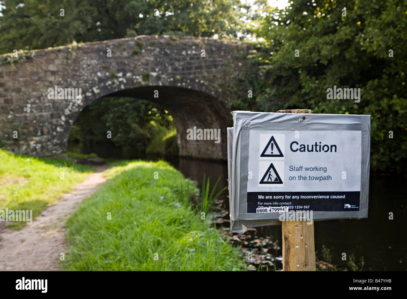 Warning sign at canal hi-res stock photography and images - Alamy