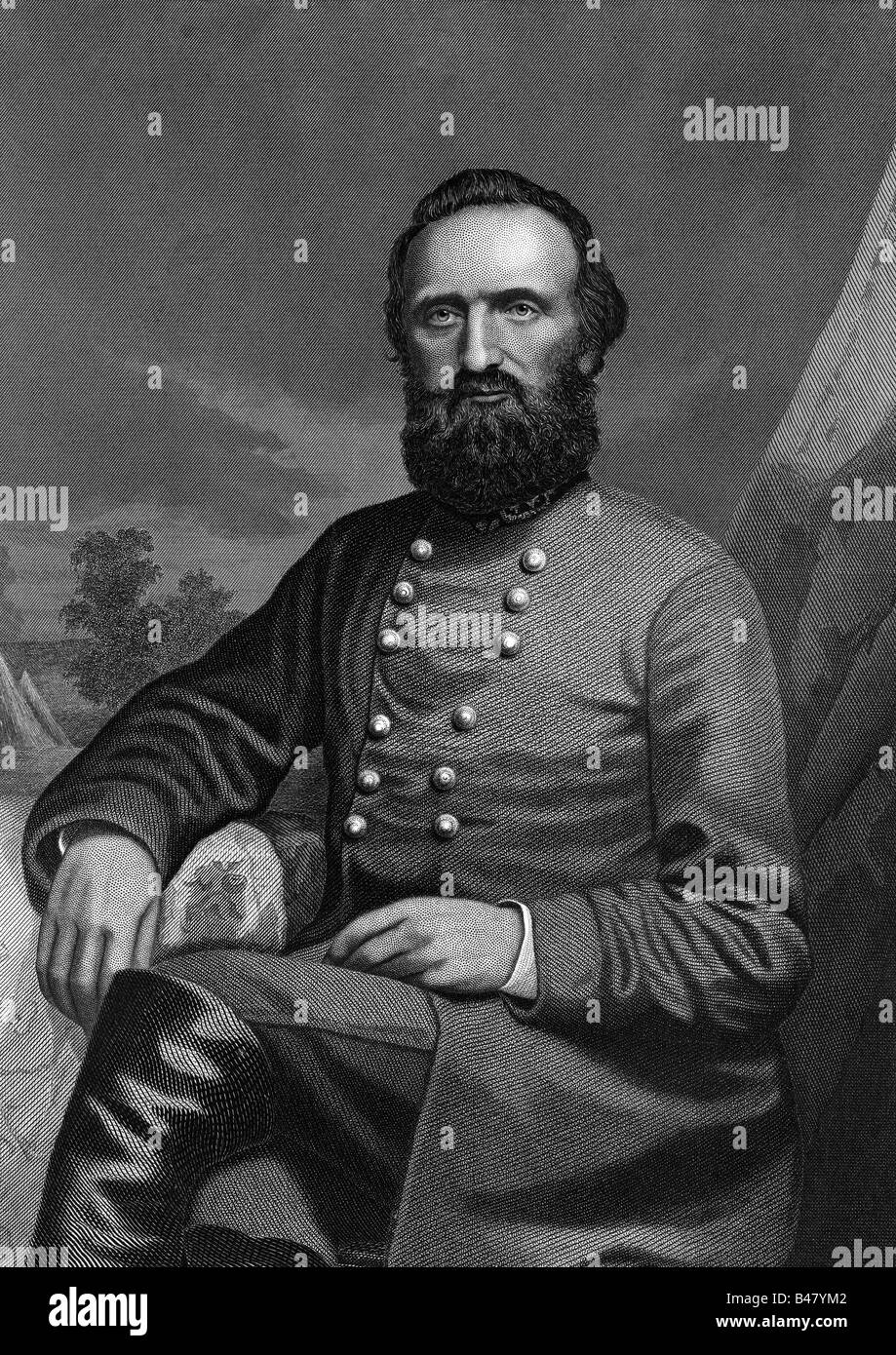 Confederate general thomas jackson Black and White Stock Photos ...