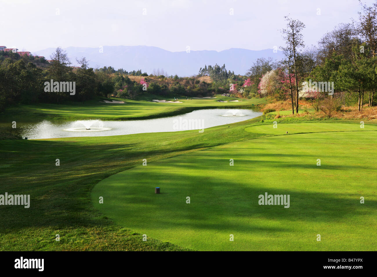 Golf Course View Stock Photo - Alamy