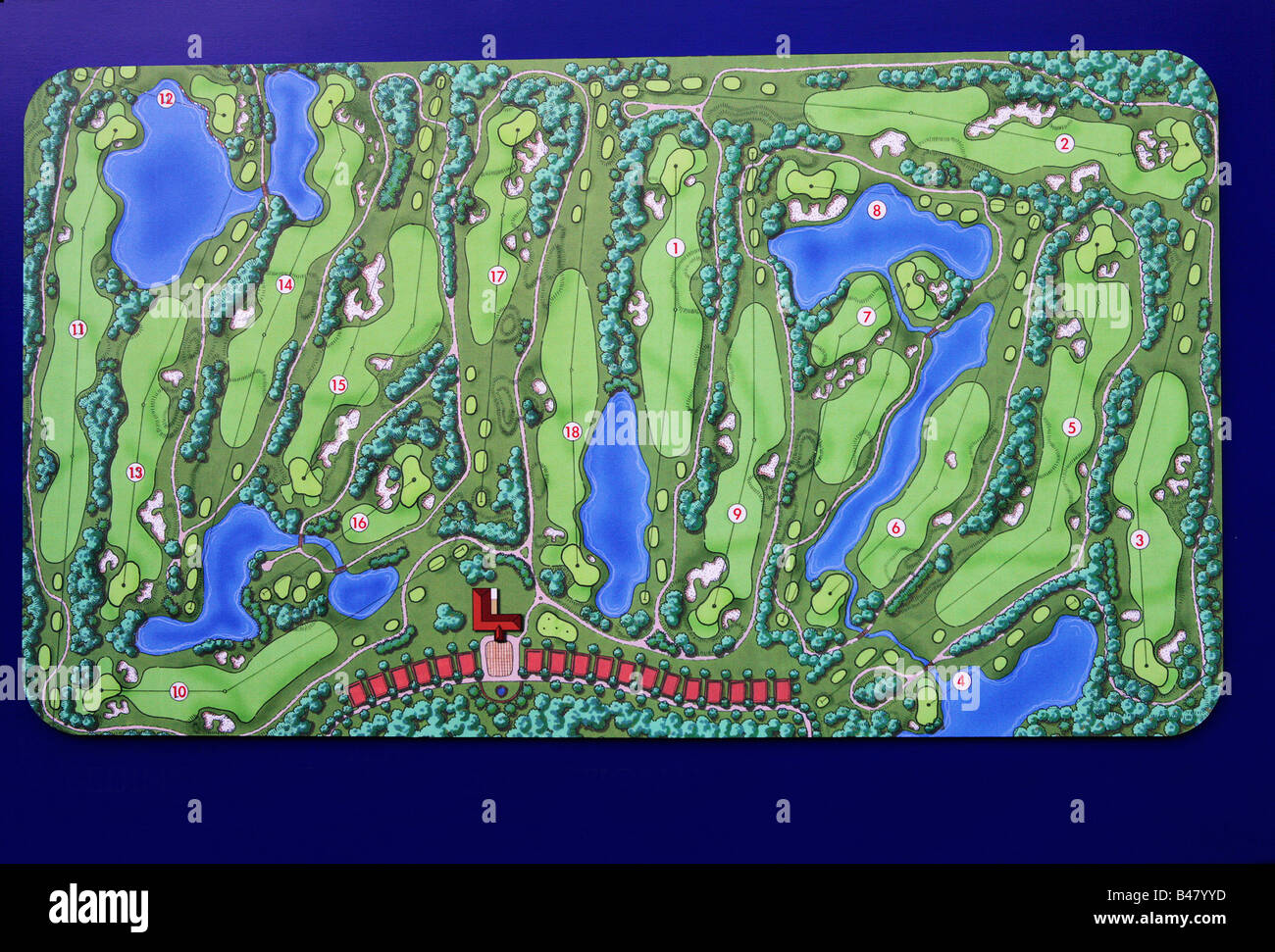 The Map Of Golf Course Stock Photo - Alamy