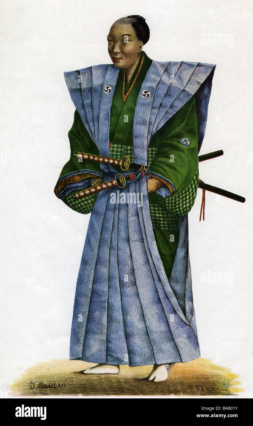 geography / travel, Japan, Samurai in official tradtional costume Stock ...