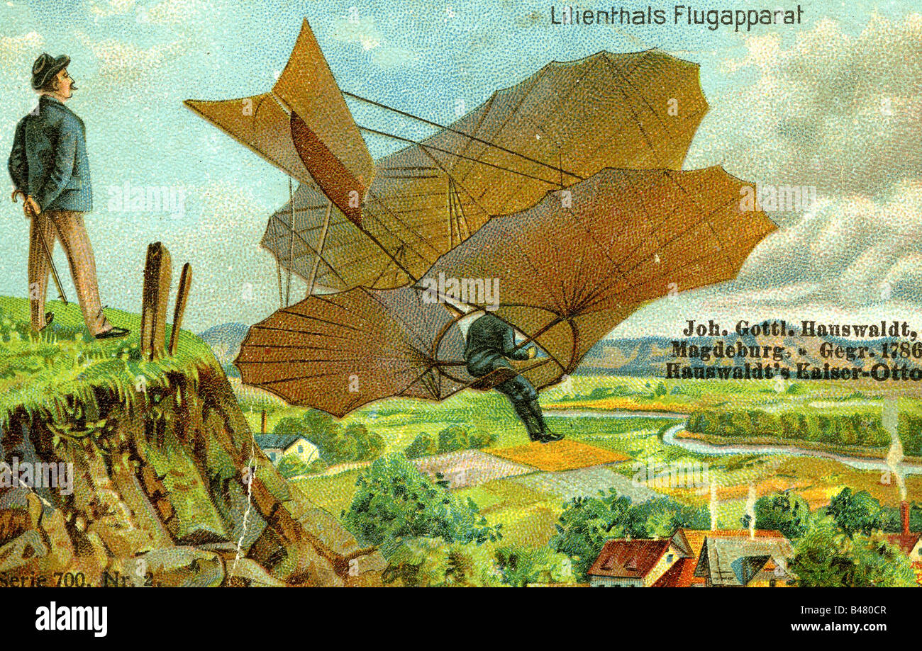Lilienthal, Otto, 23.5.1848 - 10.5.1896, German aviation pioneer ...