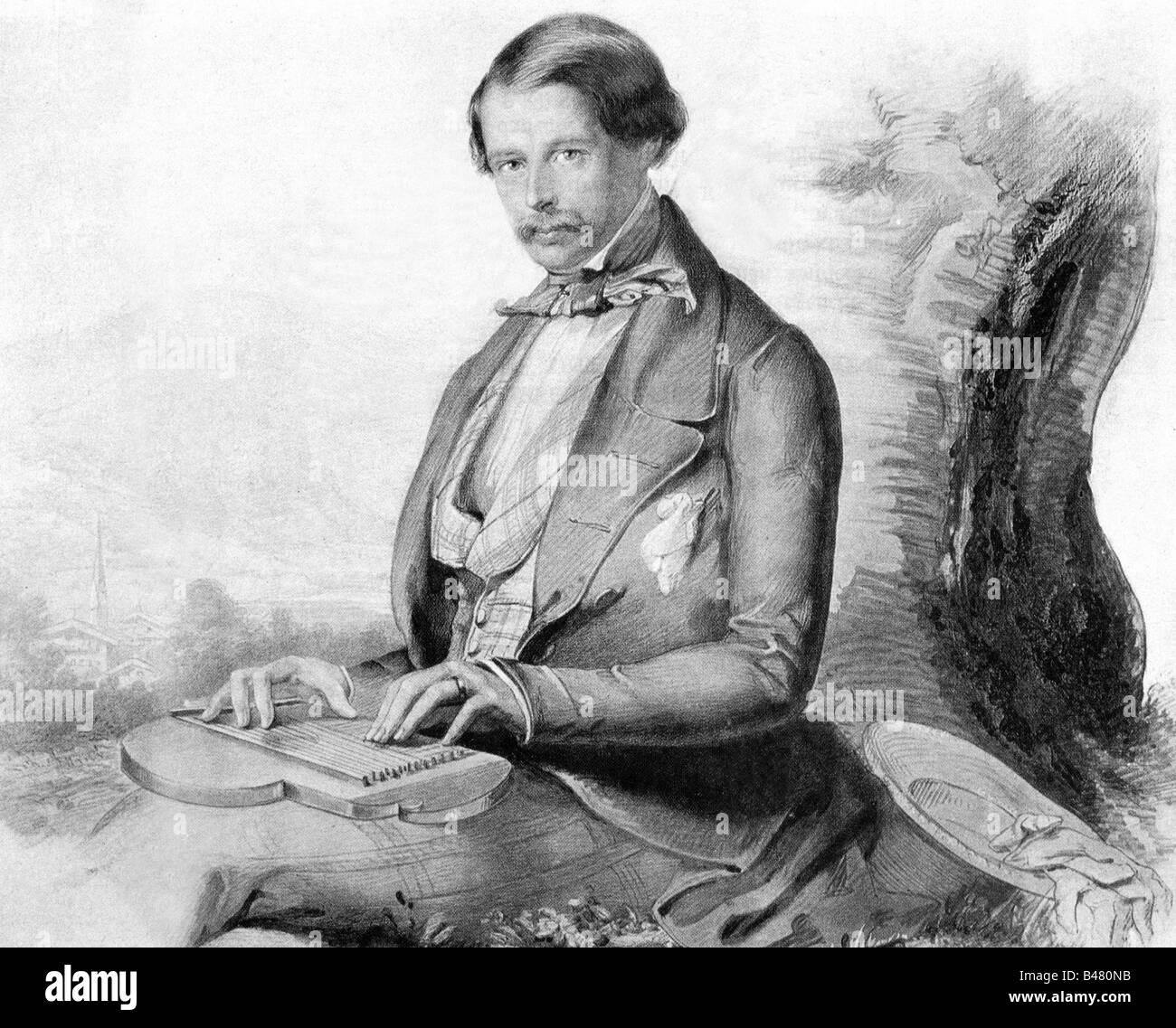 Galvanograph after drawing by leo schoeninger hi-res stock photography ...