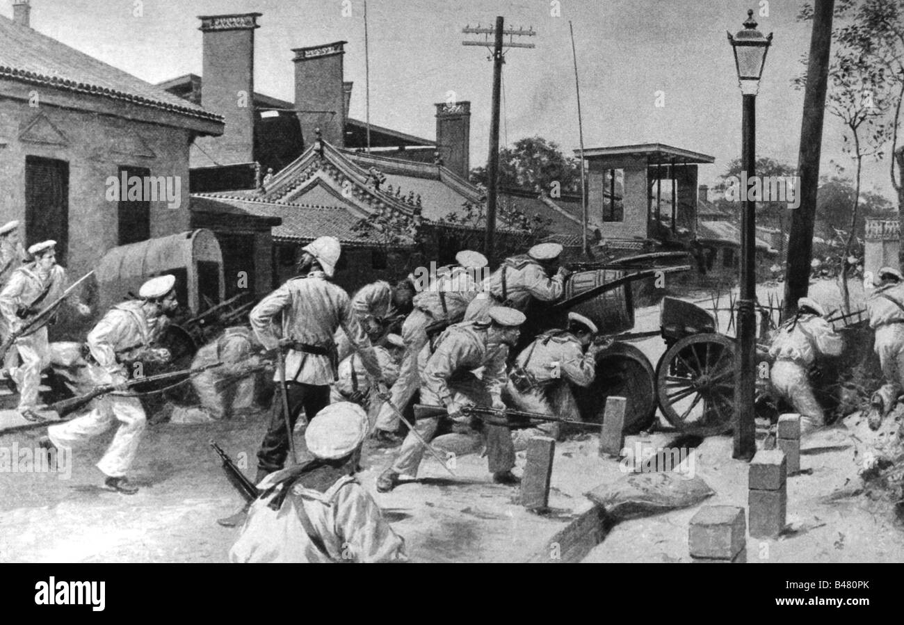 geography / travel, China, politics, Boxer Rebellion, 1900 Stock Photo ...