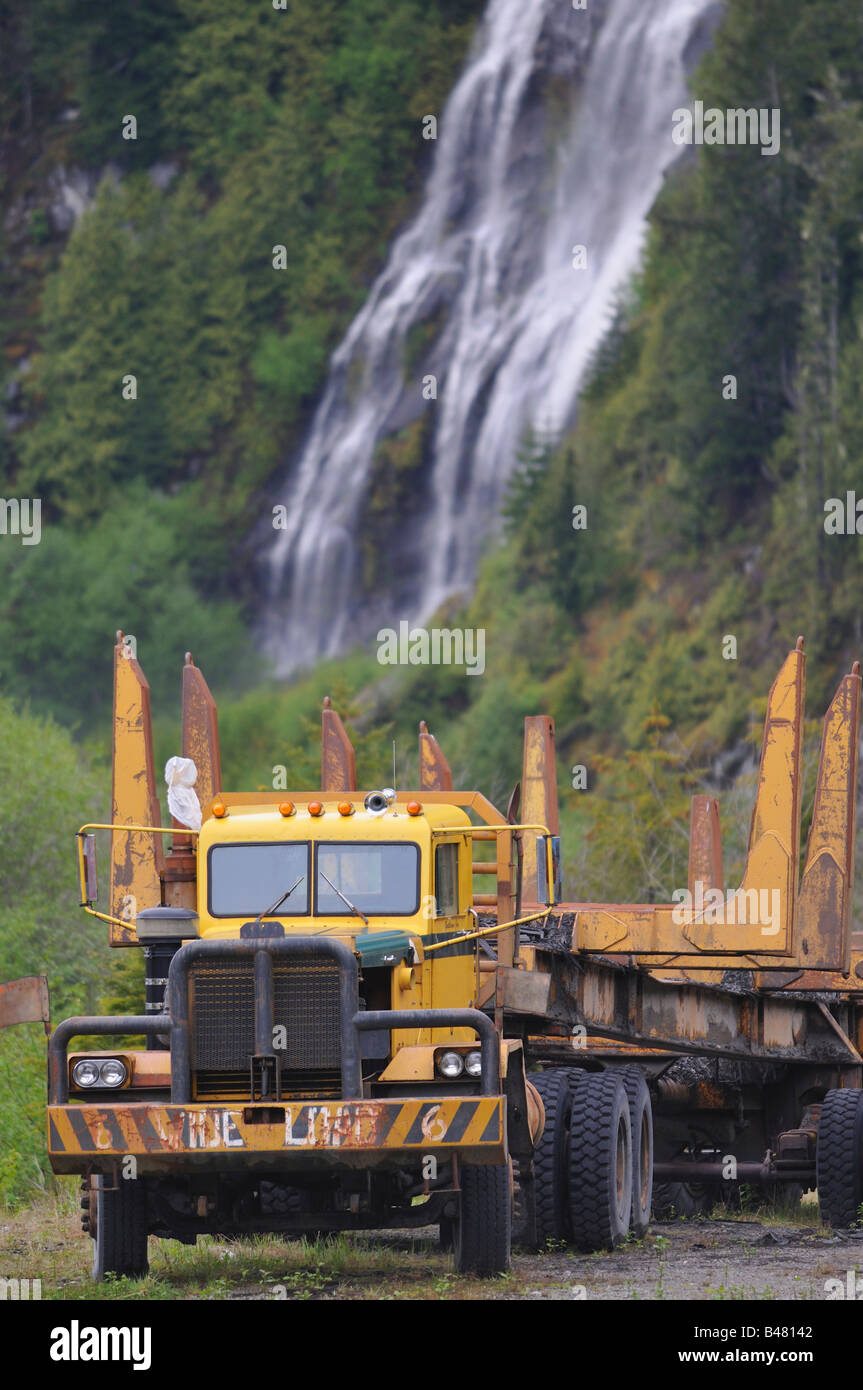 Logging Trucks At Work