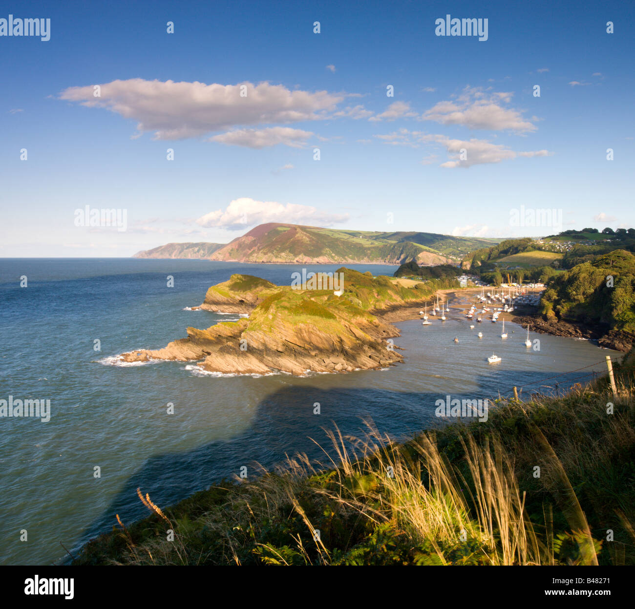 Looking across to Watermouth from Widmouth Head North Devon England ...