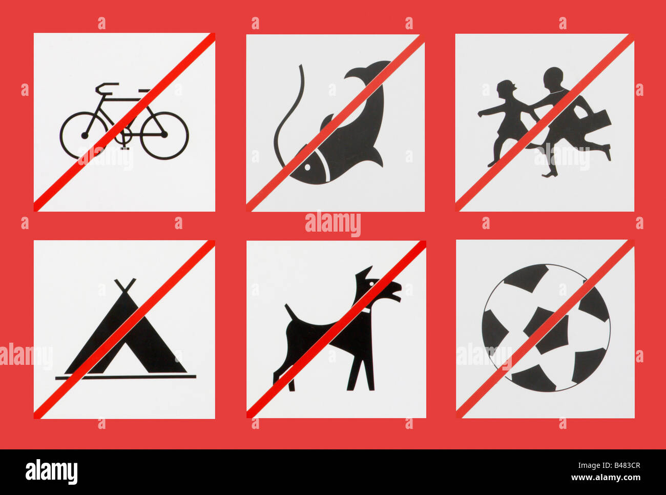 Sign in park in Spain Stock Photo - Alamy