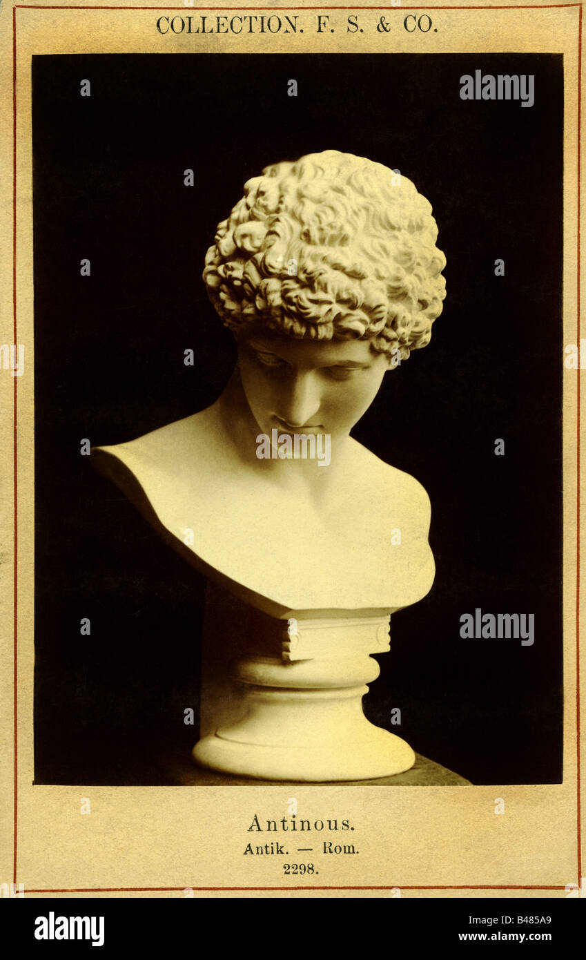 Antinous, 110/115 - 130 AD, Greek lad, bust, photography, Collection F ...