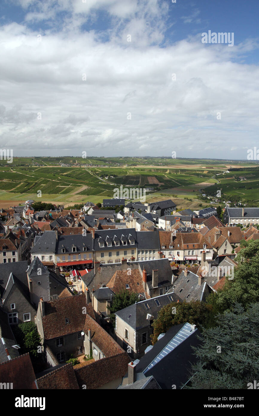 The hilltop town of Sancerre in the Loire valley in France Stock Photo ...