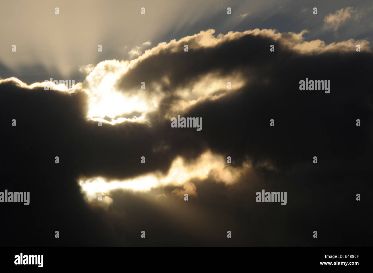 The face of a monster seems to appear in this sunset cloud, over the ...