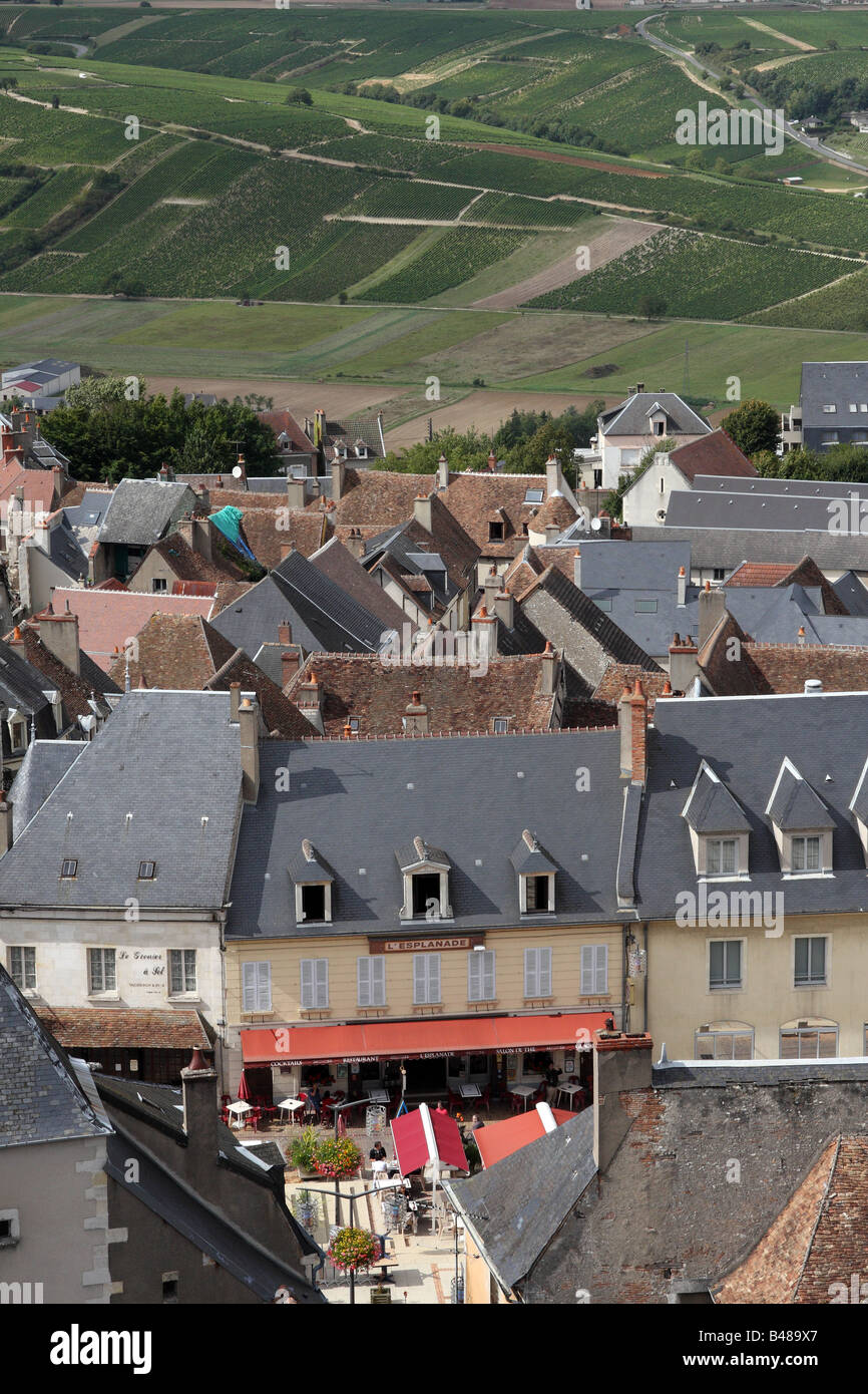 The hilltop town of Sancerre in the Loire valley in France Stock Photo ...