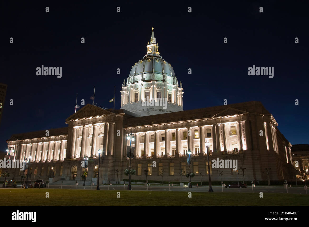 San Francisco City Hall at night San Francisco California Stock Photo ...