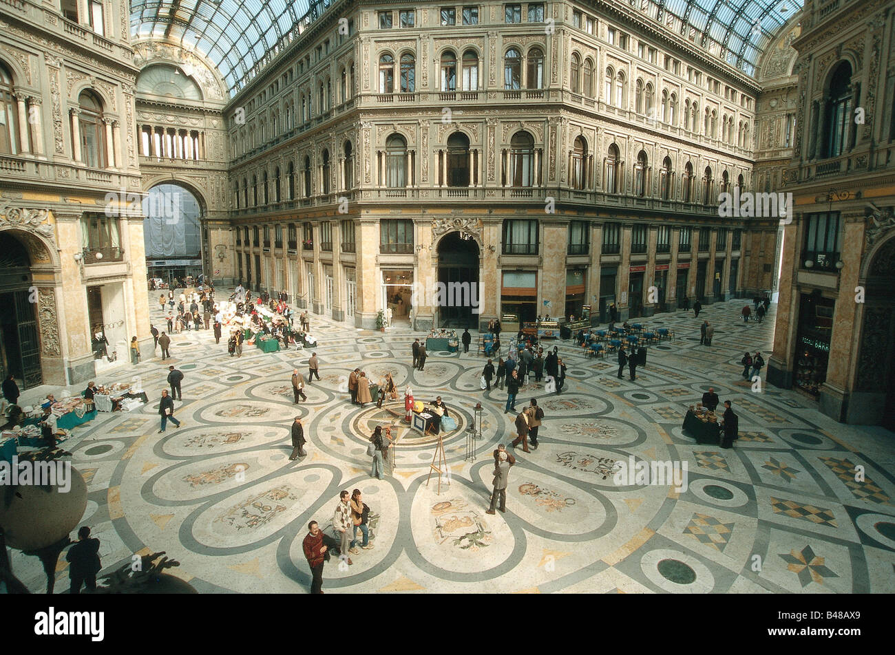 geography / travel, Italy, Naples, building, architecture, Galleria ...