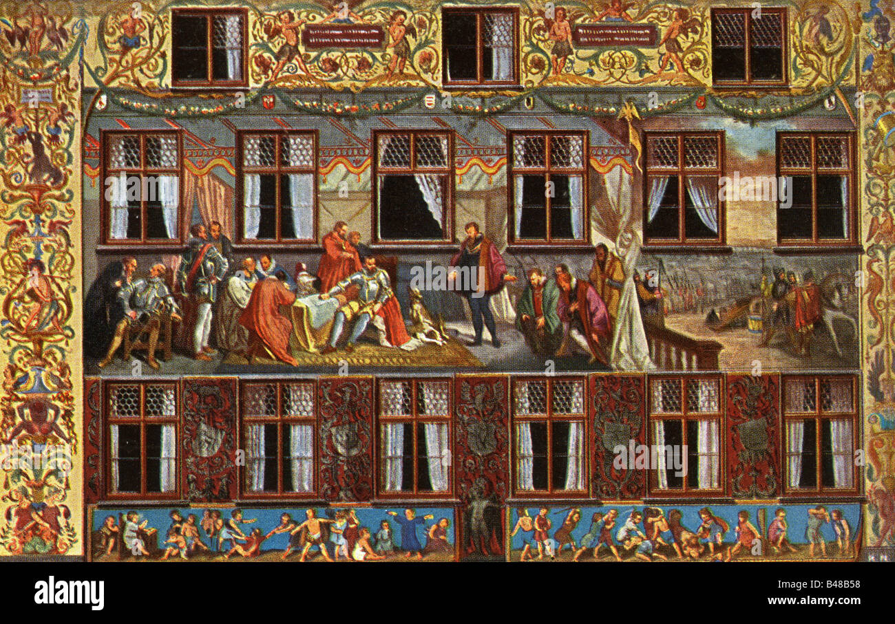 geography / travel, Germany, cities, Augsburg, houses of Fugger Stock ...