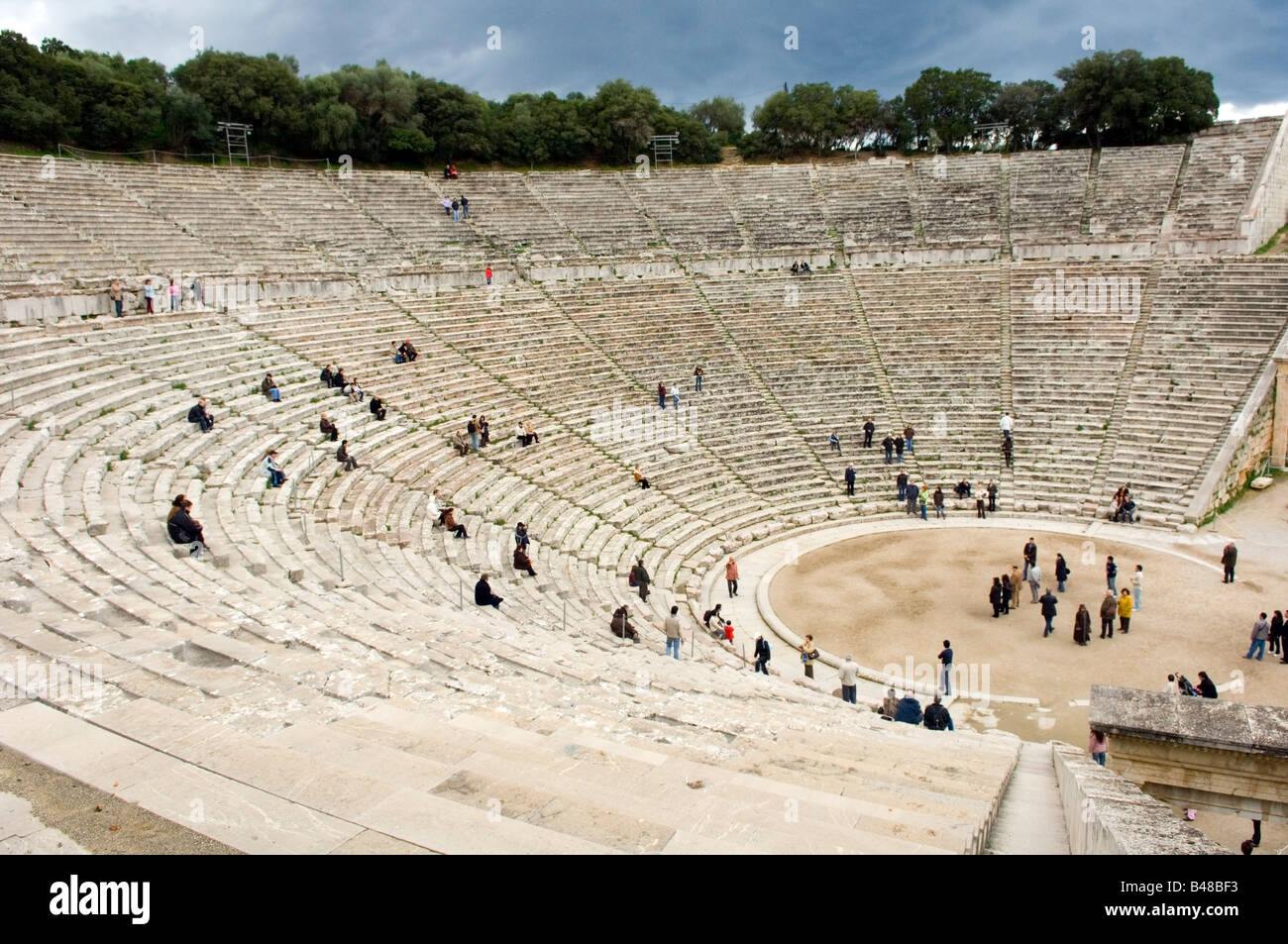 The amphitheatre at Epidaurus, Greece Stock Photo - Alamy