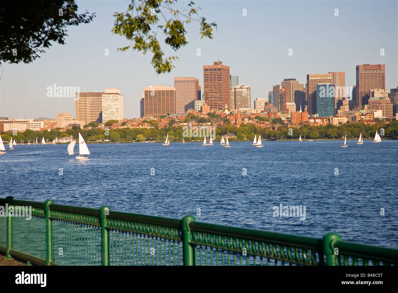 Boston, Massachusetts from across the Charles River in Harvard Stock ...