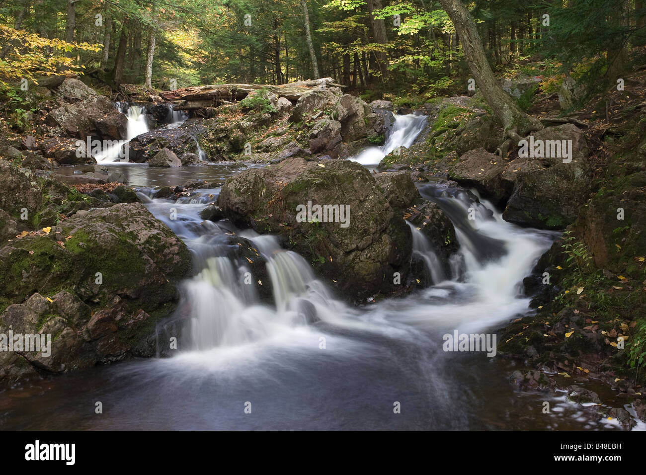 Overlooked Falls Waterfall in Porcupine Mountain State park, Michigan ...