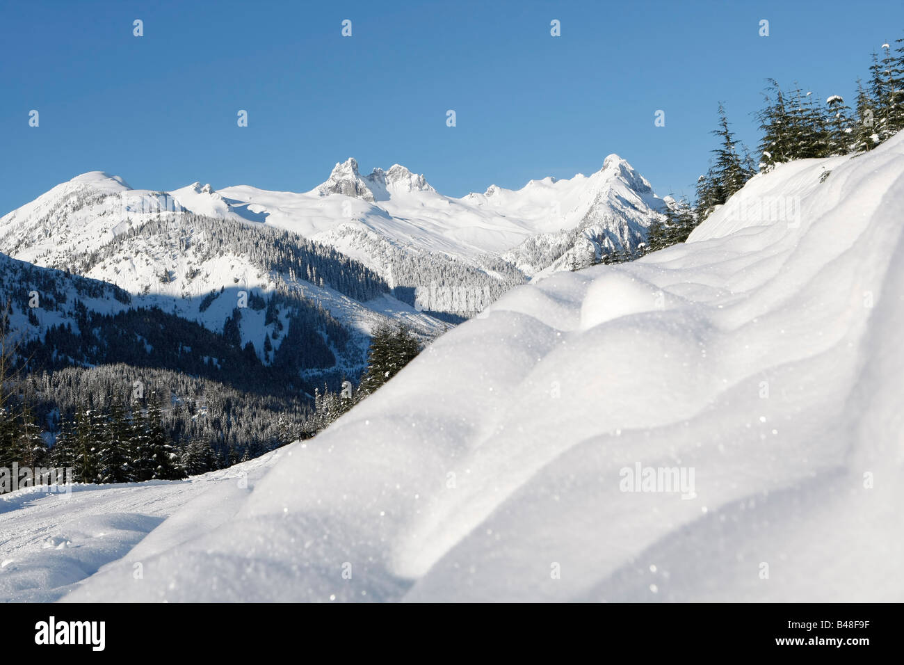 winter mountain scenery in Whistler BC Stock Photo - Alamy