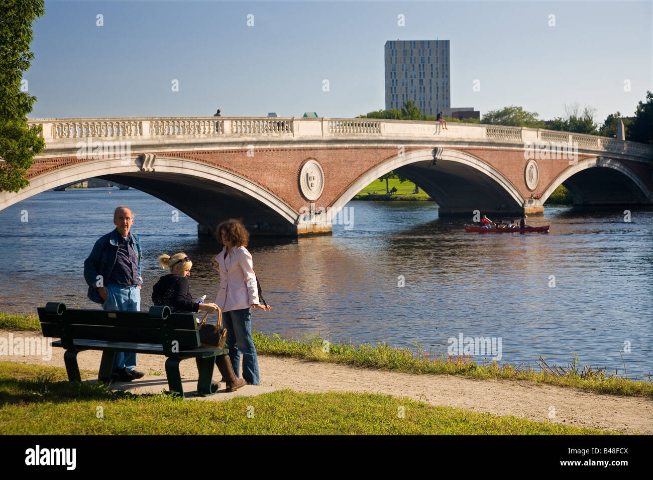 The John W Weeks Bridge between Boston and Harvard, Massachusetts, over ...