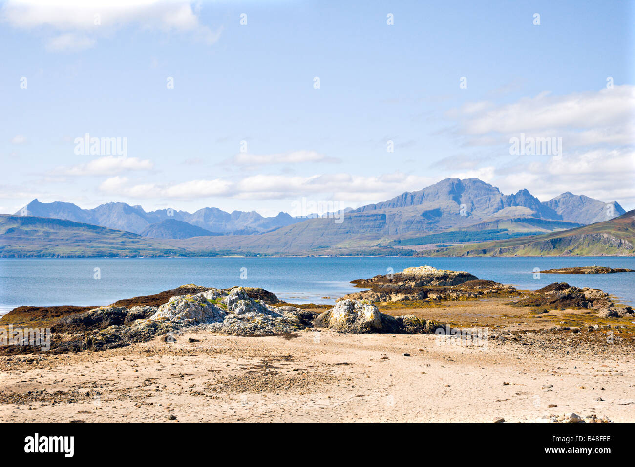 Cuillin Hills from Sleat Peninsula Isle of Skye Scotland Stock Photo ...