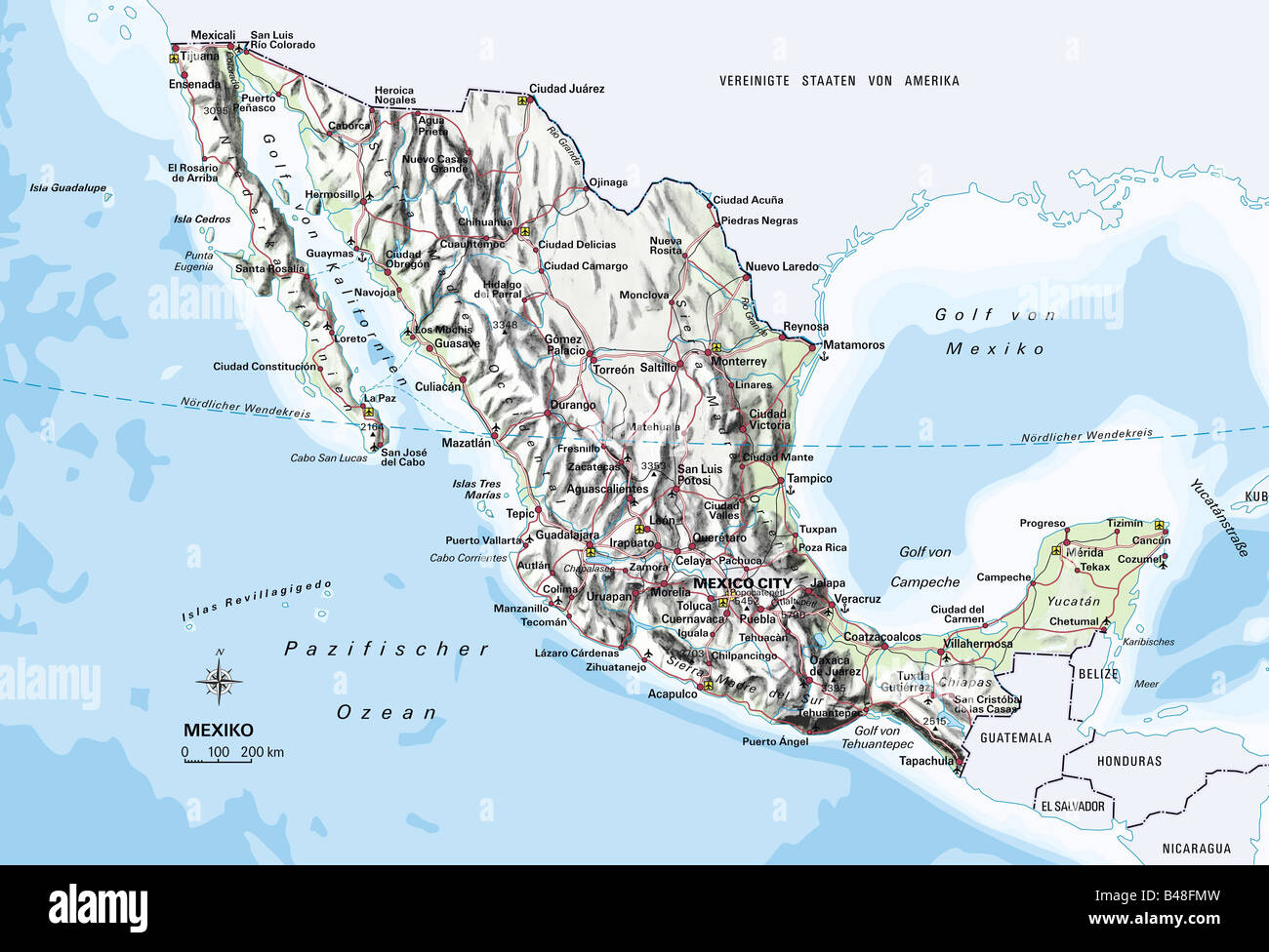 Map of mexico 2000s hi-res stock photography and images - Alamy