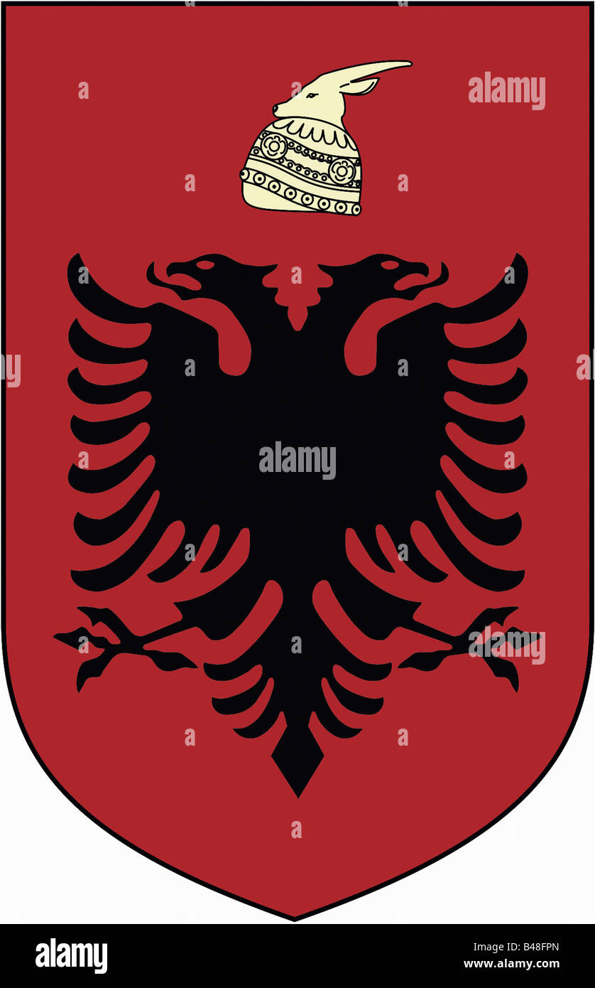 heraldry, coat of arms, Albania, , Additional-Rights-Clearance-Info-Not ...