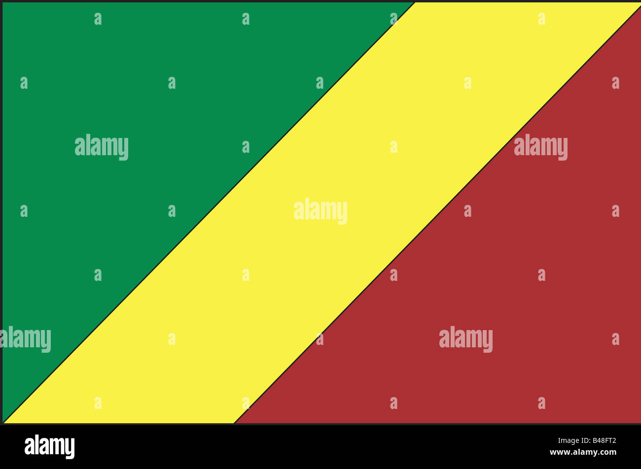 heraldry, emblem, Republic of Congo, national flag, introduced: 10.6. ...