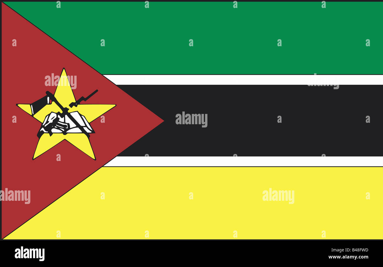 heraldry, emblem, Mozambique, national flag, introduced: 1.5.1960 ...