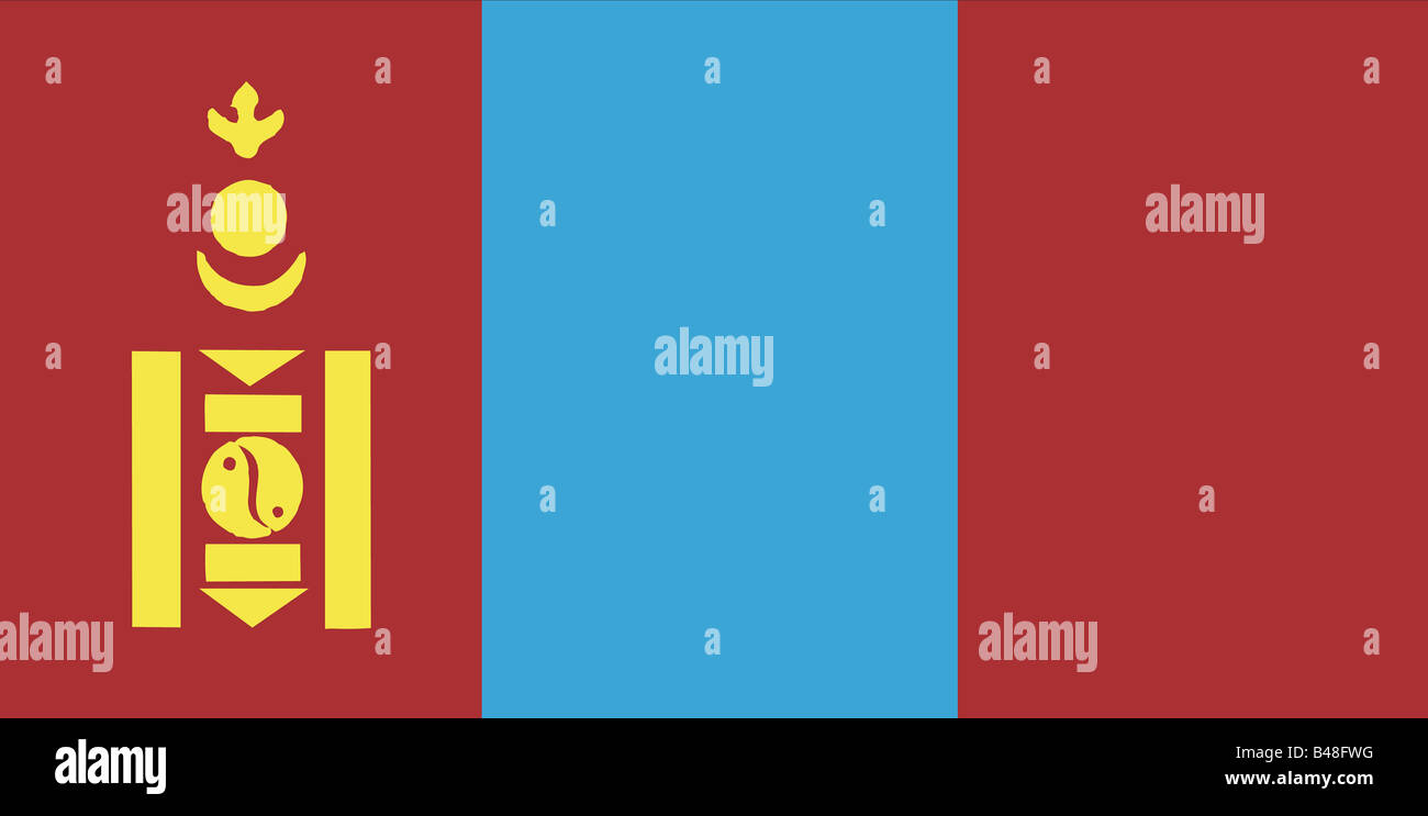 heraldry, emblem, Mongolia, national flag, introduced: 12.2.1992 ...