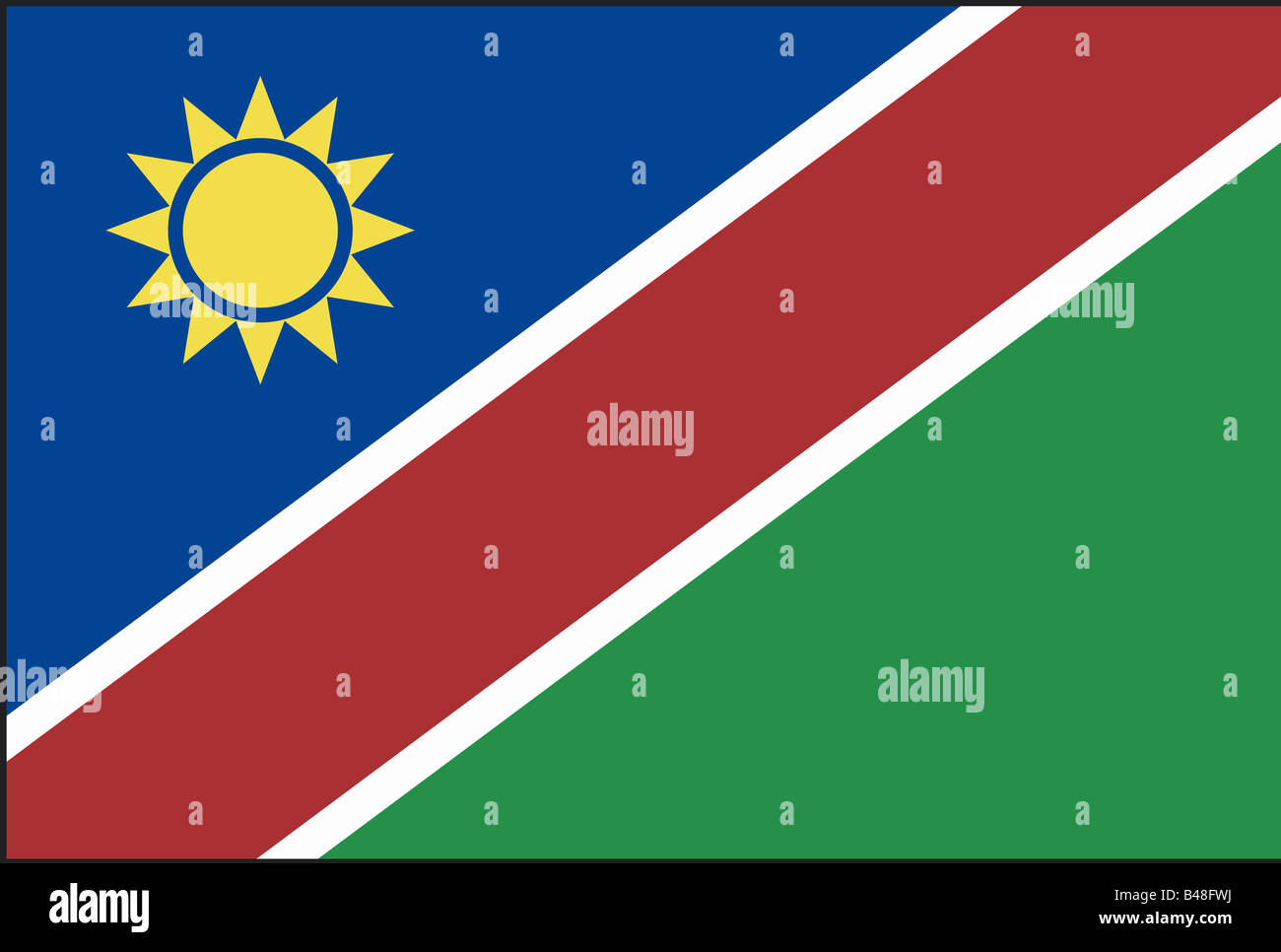 heraldry, emblem, Namibia, national flag, introduced: 21.3.1990 ...