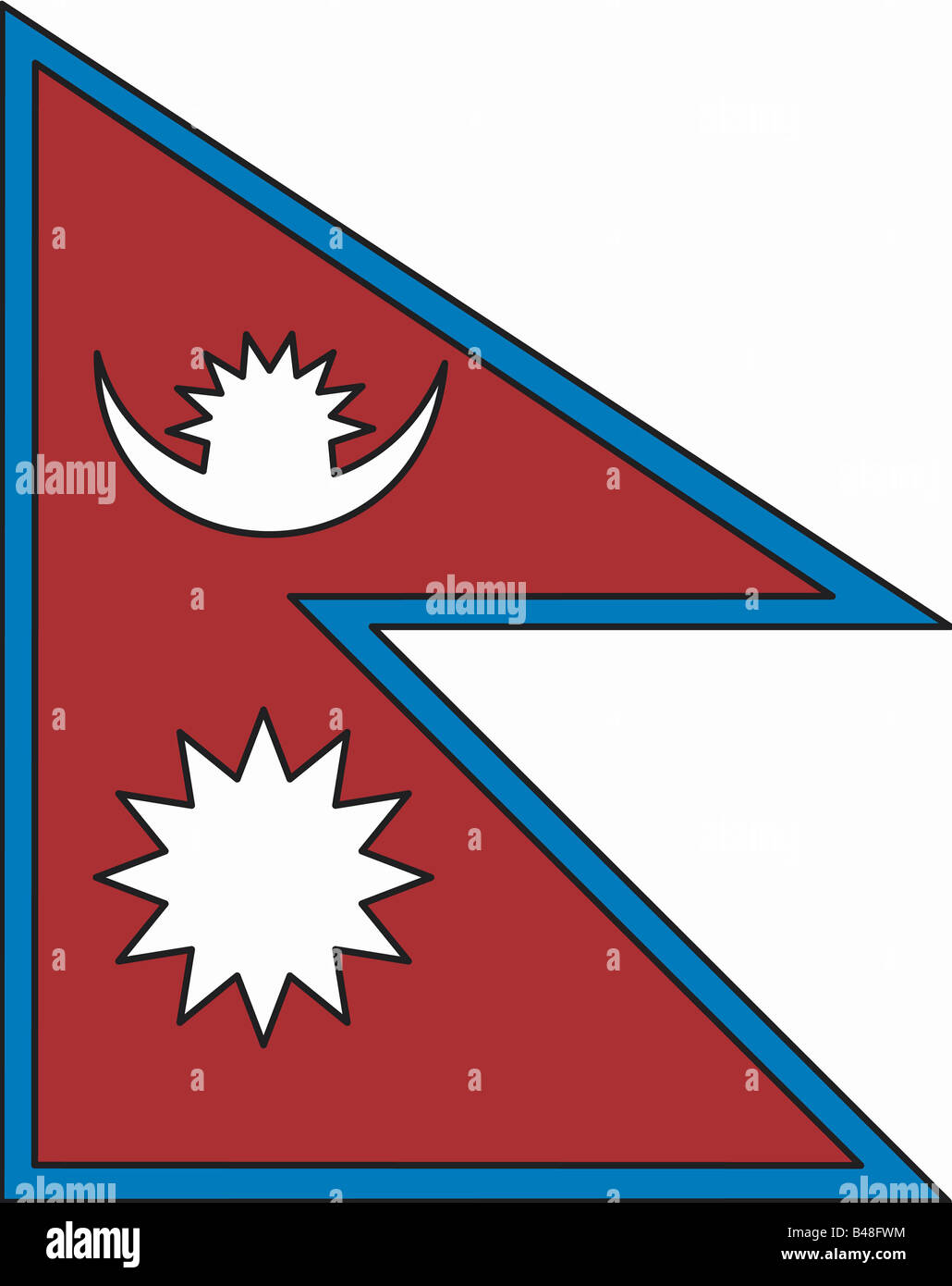 heraldry, emblem, Nepal, national flag, introduced: 16.12.1961 ...