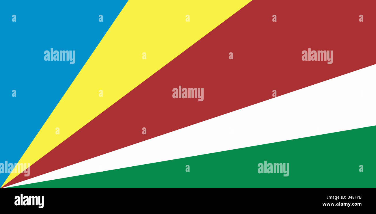 heraldry, emblem, Seychelles, national flag, introduced: 18.6.1996 ...