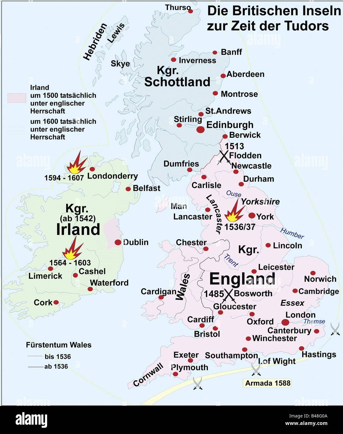 England map 16th century hi-res stock photography and images - Alamy