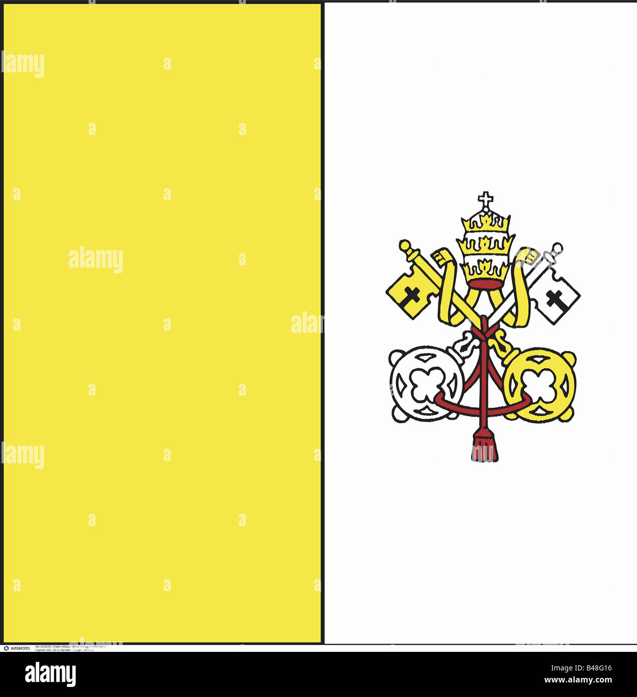 heraldry, emblem, Vatican City, national flag, introduced: 8.7.1929 ...