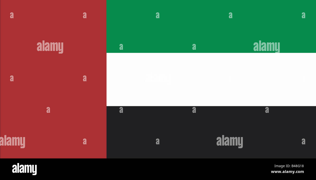 heraldry, emblem, United Arab Emirates, national flag, introduced: 2.12 ...