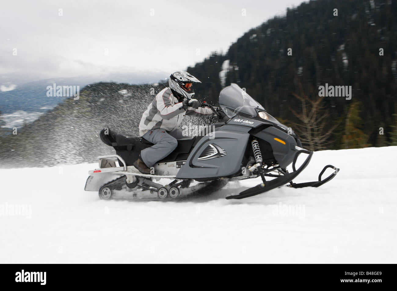 snowmobile adventure tour in Whistler British Columbia Stock Photo - Alamy